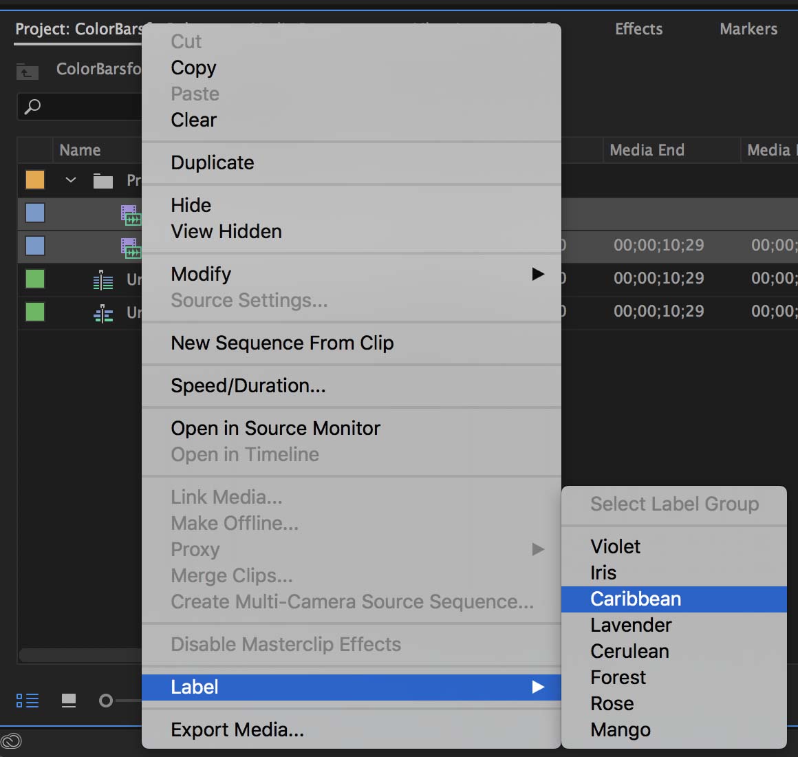 Solved: Copying colour marker tags from Mac to bin in Prem... - Adobe Community - 9388171