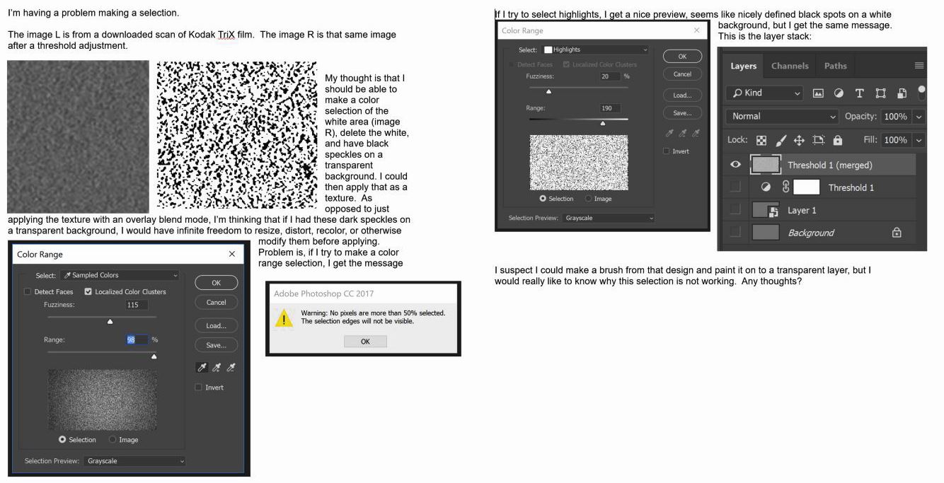 Solved: Problem making a selection - Adobe Product Community - 9340843