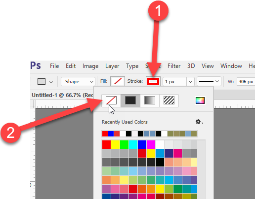 Can't remove the stroke from my shape tool. - Adobe Community - 9348491