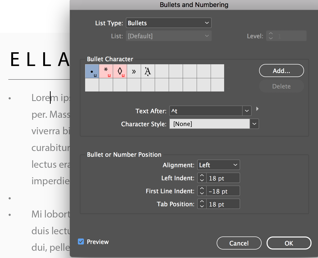 Solved: Issues with indentation in Bullets and Numbering - Adobe ...