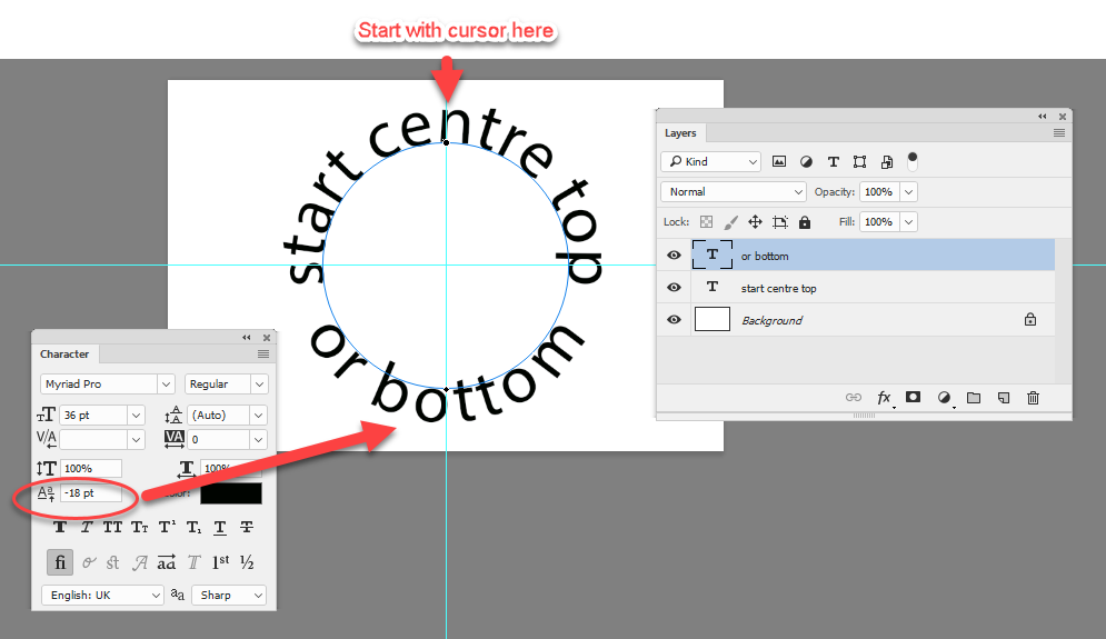 Uniform text distribution on circular path - Adobe Support Community ...