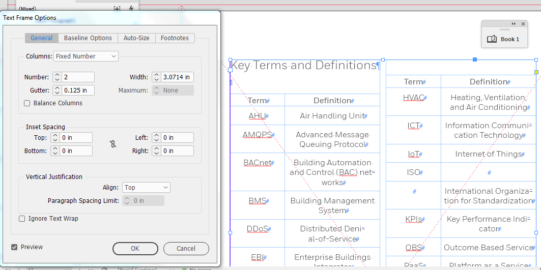 Solved Unable To Span Text Across Columns In A Text Frame Adobe 7996