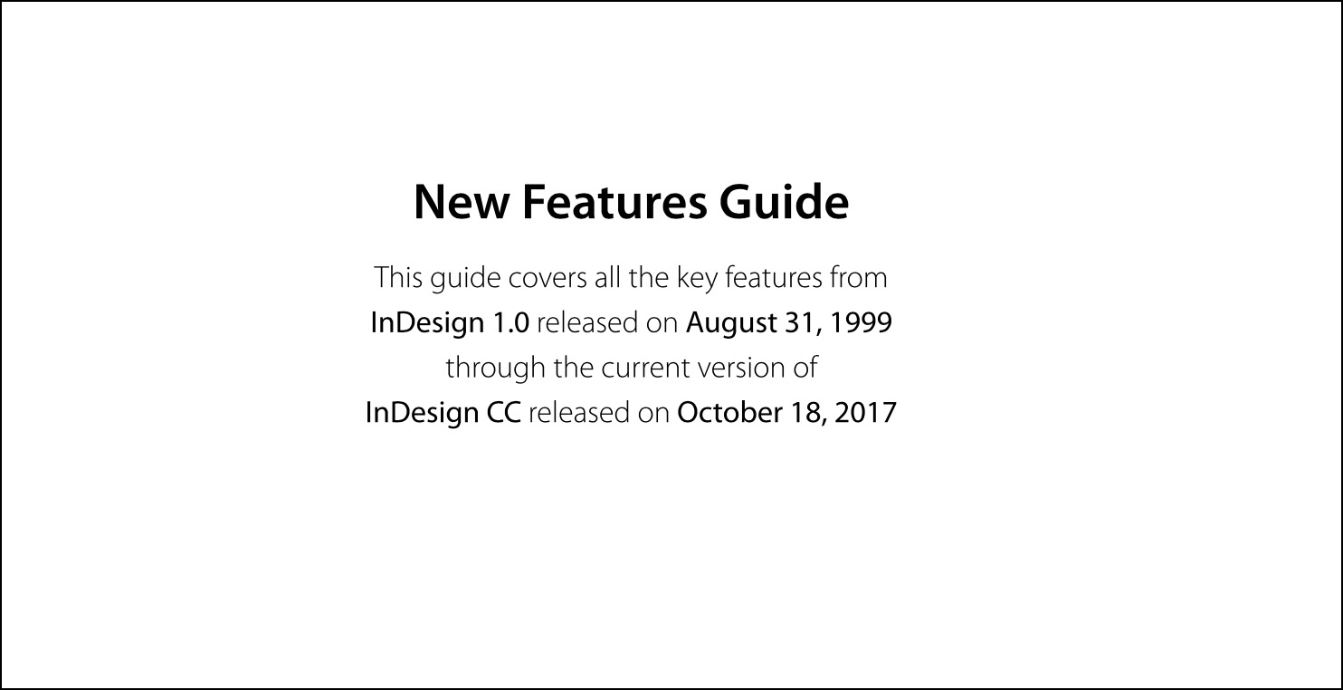 InDesign new features guide has just been updated - Adobe Community ...