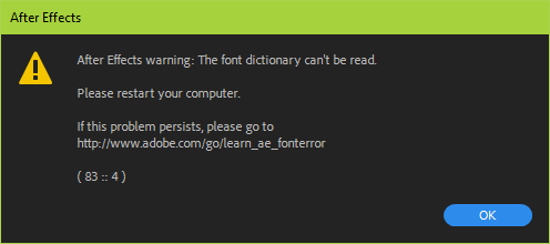 Adobe CC 2018 PrePro/AE Invalid Font - Adobe Product Community - 9488368
