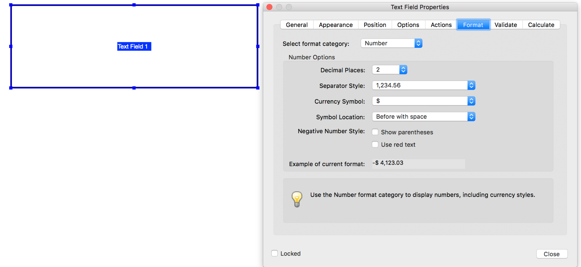 Currency formating using PDF Form - Adobe Product Community - 9583362