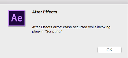 Solved: After Effects error: crash occurred while invoking... - Adobe ...
