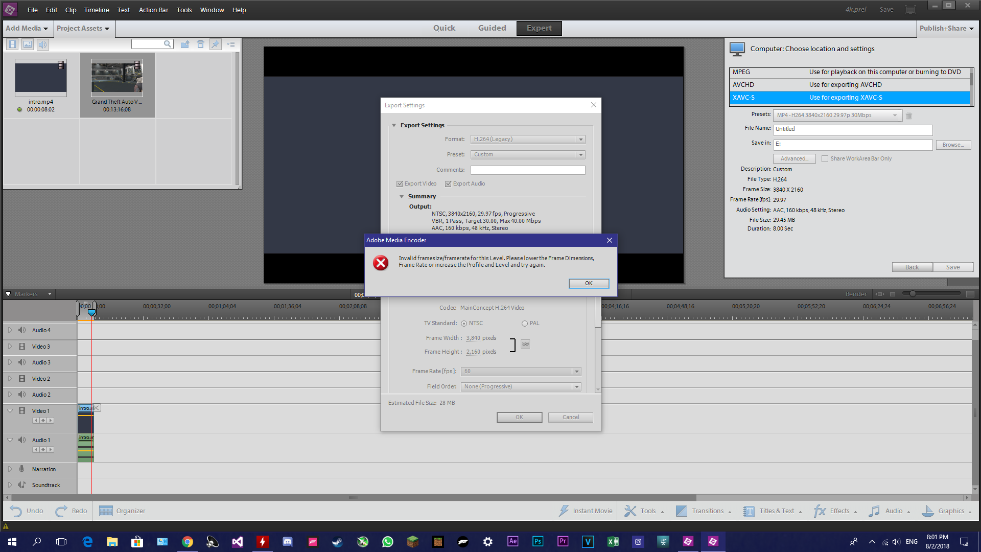 Solved: 4k 60 fps rendering - Adobe Support Community - 9648708