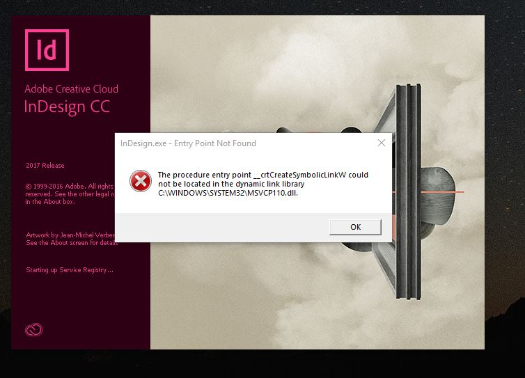 New InDesign User: Entry Point Not Found - Adobe Product Community ...