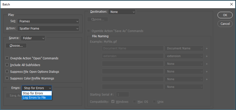 Solved Trouble With Batch Command Cs6 Adobe Community 9801486