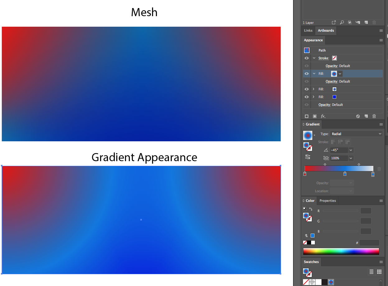 Solved: Merging two radial gradients using mesh points - Adobe Product ...