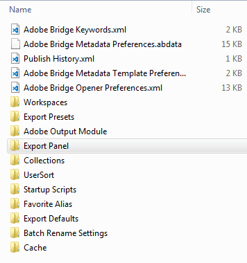 Bridge CS5 - The Export panel is empty/blank - Adobe Product Community ...