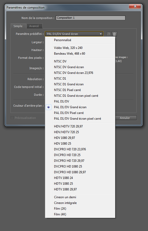 How to make a drop down list with the comps preset... - Adobe Community ...