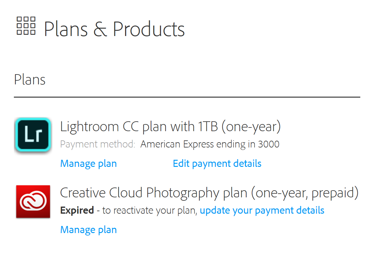 Can not active my Lightroom CC plan with 1TB - Adobe Community - 9863897