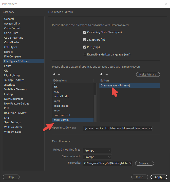 Solved: Open CSHTML in Dreamweaver - Adobe Community - 9868754