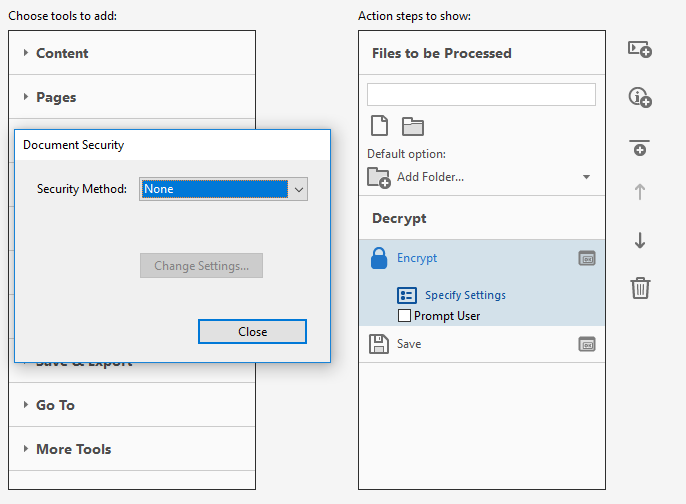 Solved Apply Un Encryption Action Wizard To Only Pdfs In Adobe Product Community 9817706