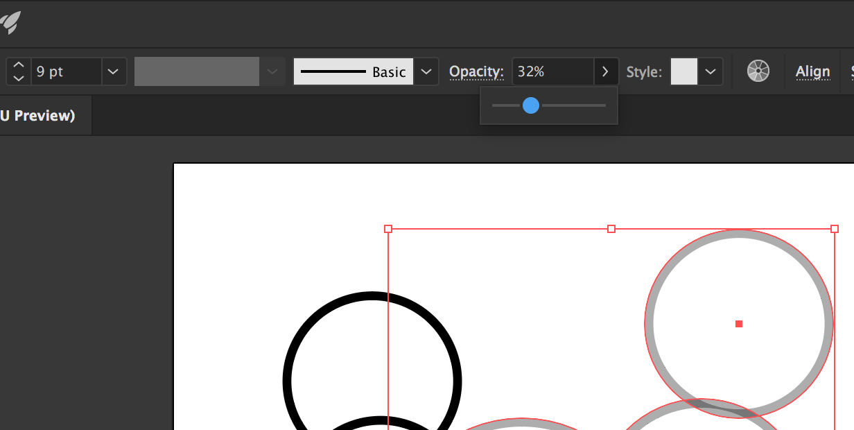 Lower layer with less opacity - Adobe Community - 9944834