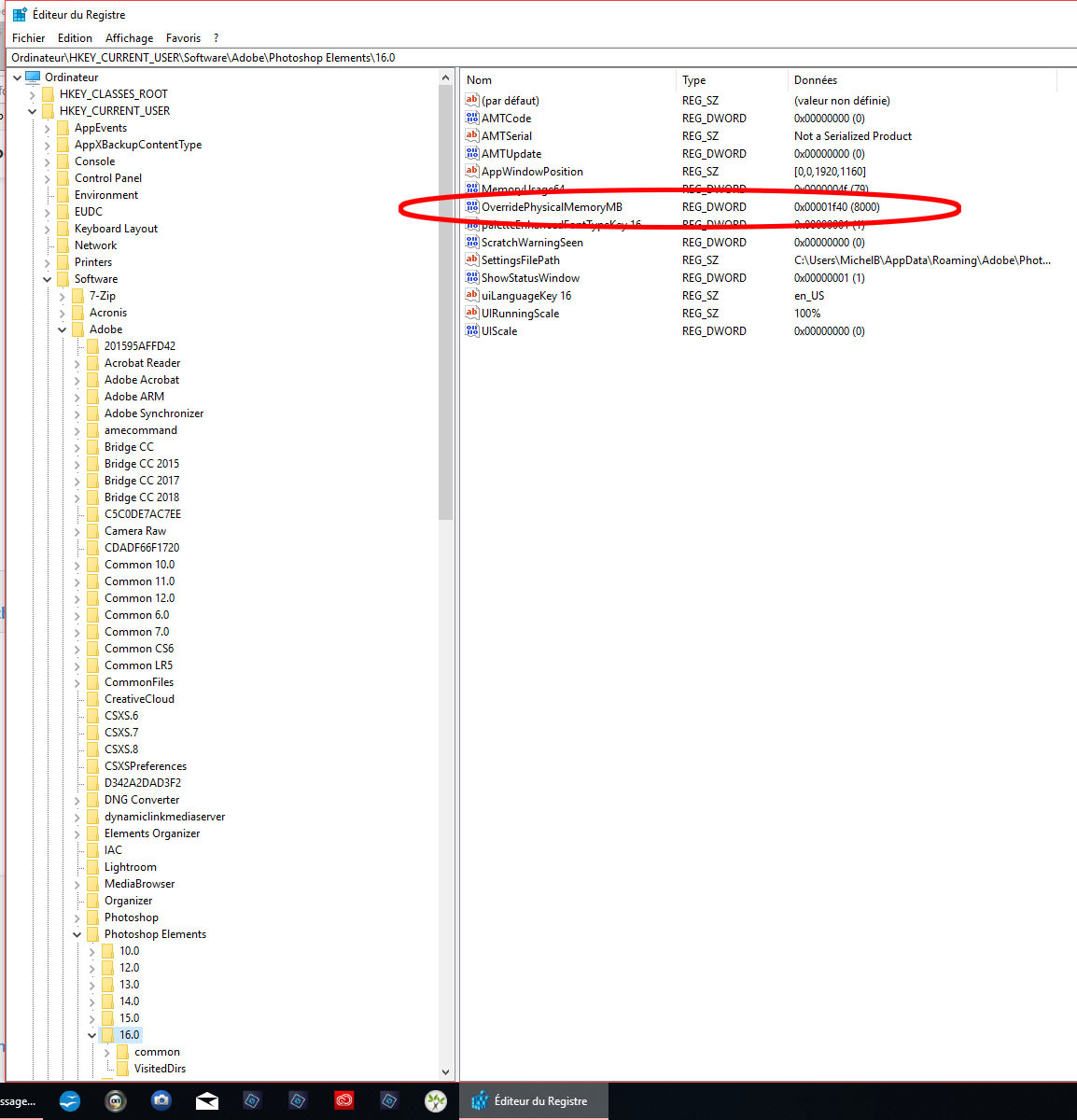 Ram error message elements 14 in Windows 10 - Adobe Community - 9903336