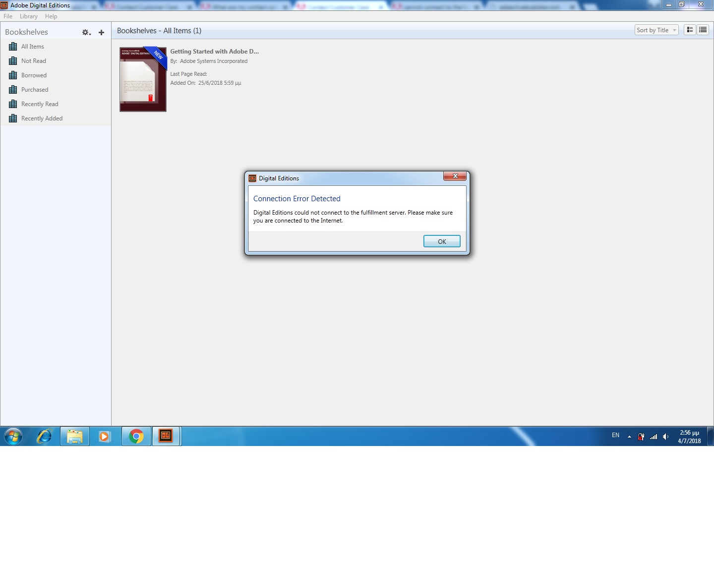 Cannot connect to the fulfillment server. - Adobe Community - 9931857