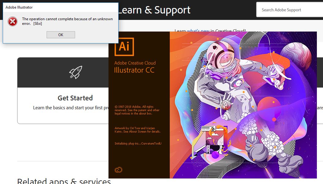 Solved: Illustrator Startup "Operation cannot complete" Er... - Adobe ...