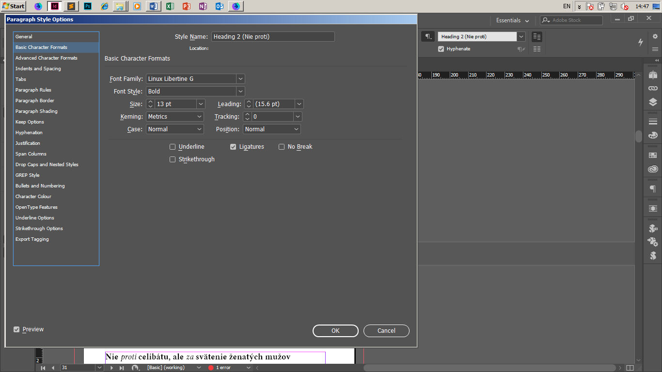 Solved Toc Multiple Character Styles In Heading Adobe Product