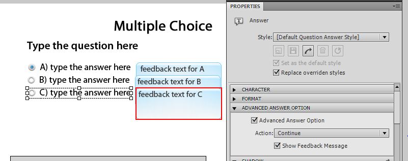 Multiple Choice Quiz with feedback for each respon... - Adobe Product ...