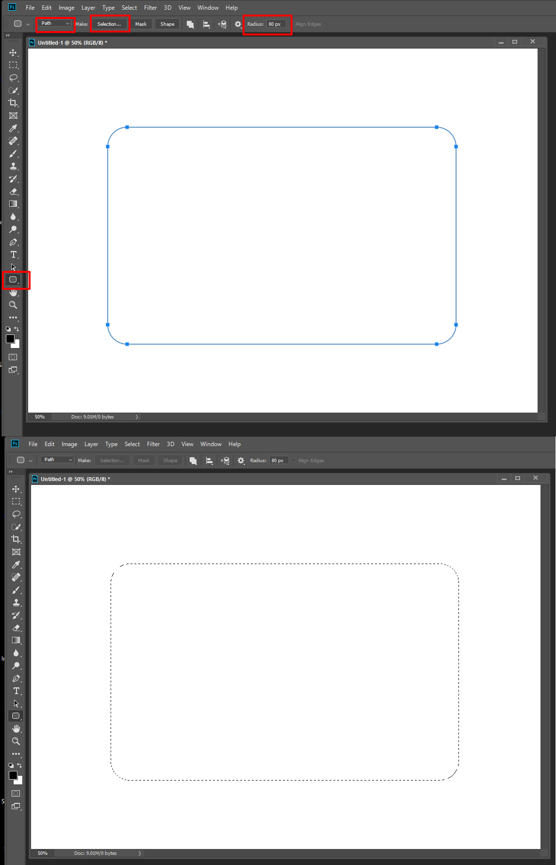 Solved How To Make Rounded Edges Using Rectangular Marque Adobe