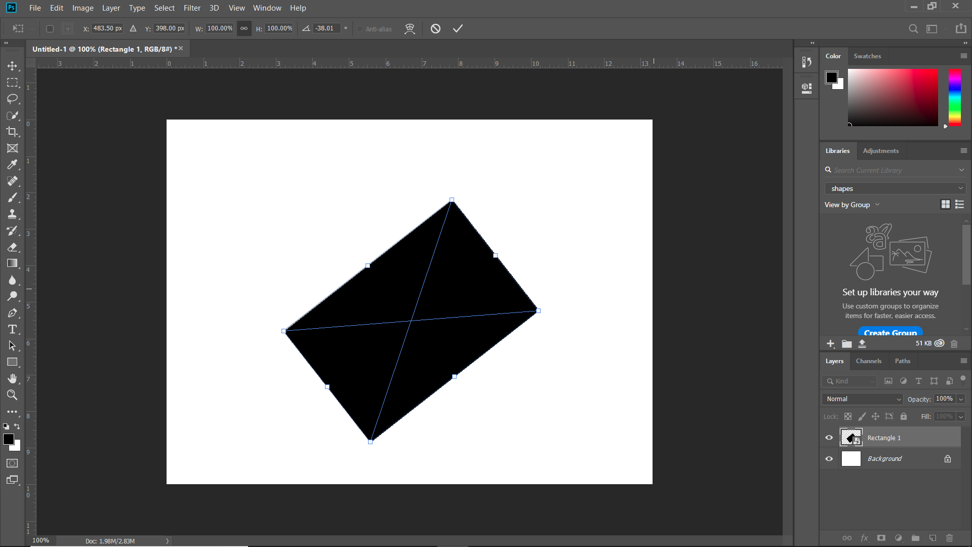 Solved Transforming Rectangle Without Using Bounding Box Adobe 1352
