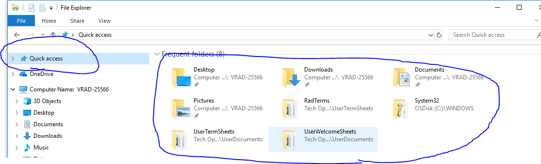 Unable to see Windows 10 Quick Access folders in t... - Adobe Product ...