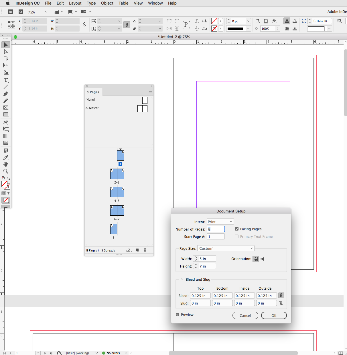 Solved: Document setup won't change - Adobe Product Community - 10262485