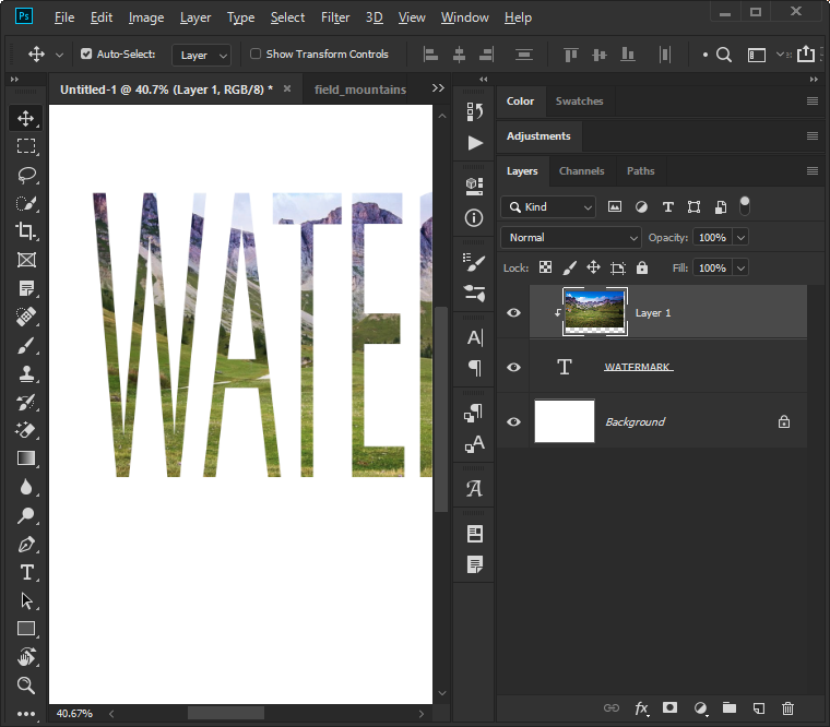 Solved: Create a watermark... - Adobe Product Community - 10304605