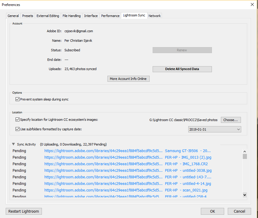 Syncing problems - Adobe Community - 10362811