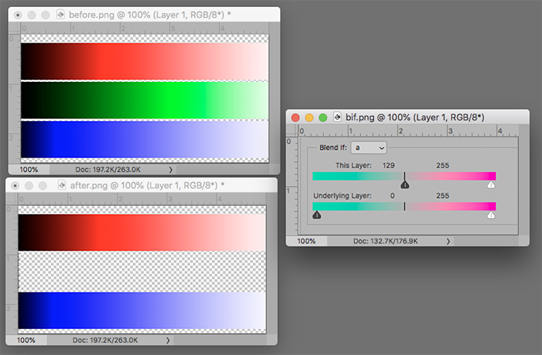 "Blend if" doesn't work for color channels except ... - Adobe Product ...