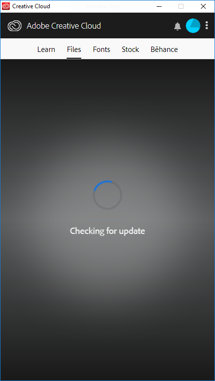 Solved Re Adobe Files Tab Stuck Checking For Update Adobe