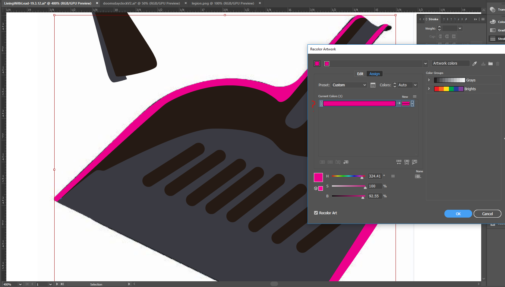 Illustrator - Edit Colors splitting color in two/n... - Adobe Community ...