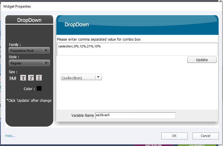 Drop Down widget issue in Edge browser - Adobe Support Community - 10444662