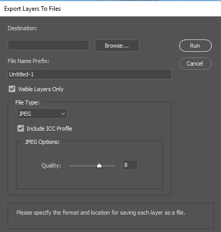 Solved: exporting layers to file to particular file size - Adobe Product Community - 10467784