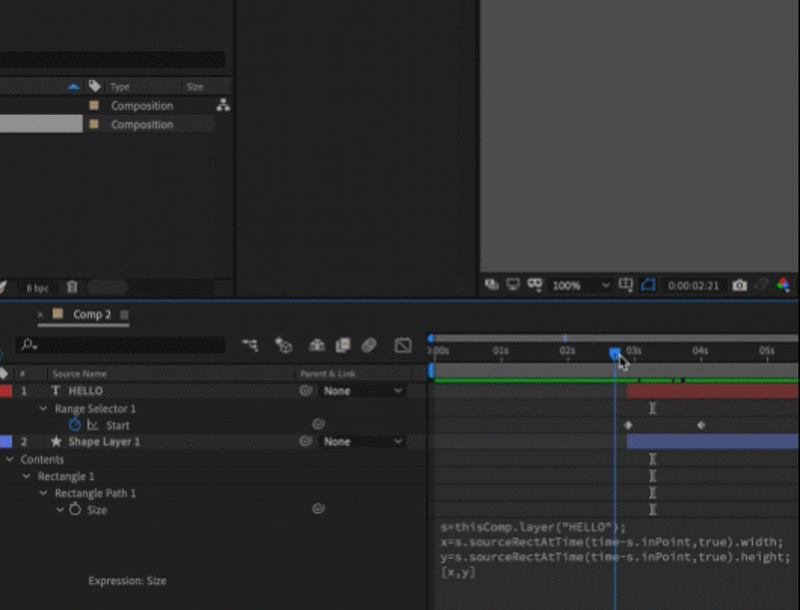 Problem when using SourceRectAtTime expression - Adobe Product Community - 10499142