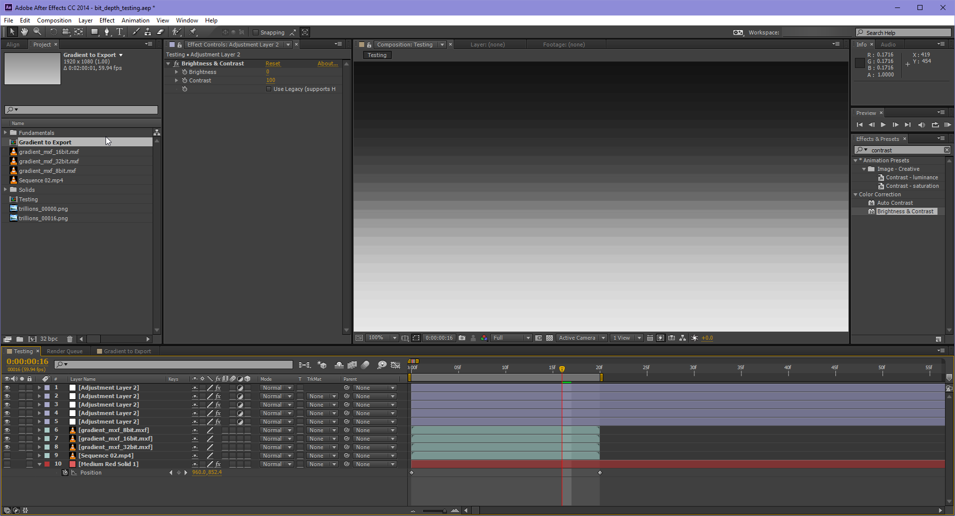 Color Depth in After Effects Export Options - Adobe Product Community ...