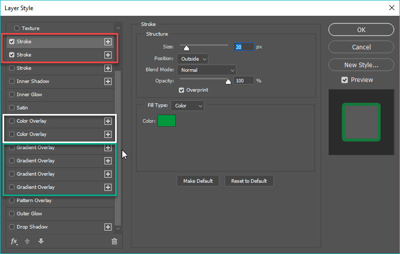 How to add multiple layer styles on one layer in P... - Adobe Product ...