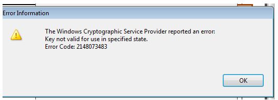 Acrobat 11 - Window Cryptographic error - Adobe Product Community ...