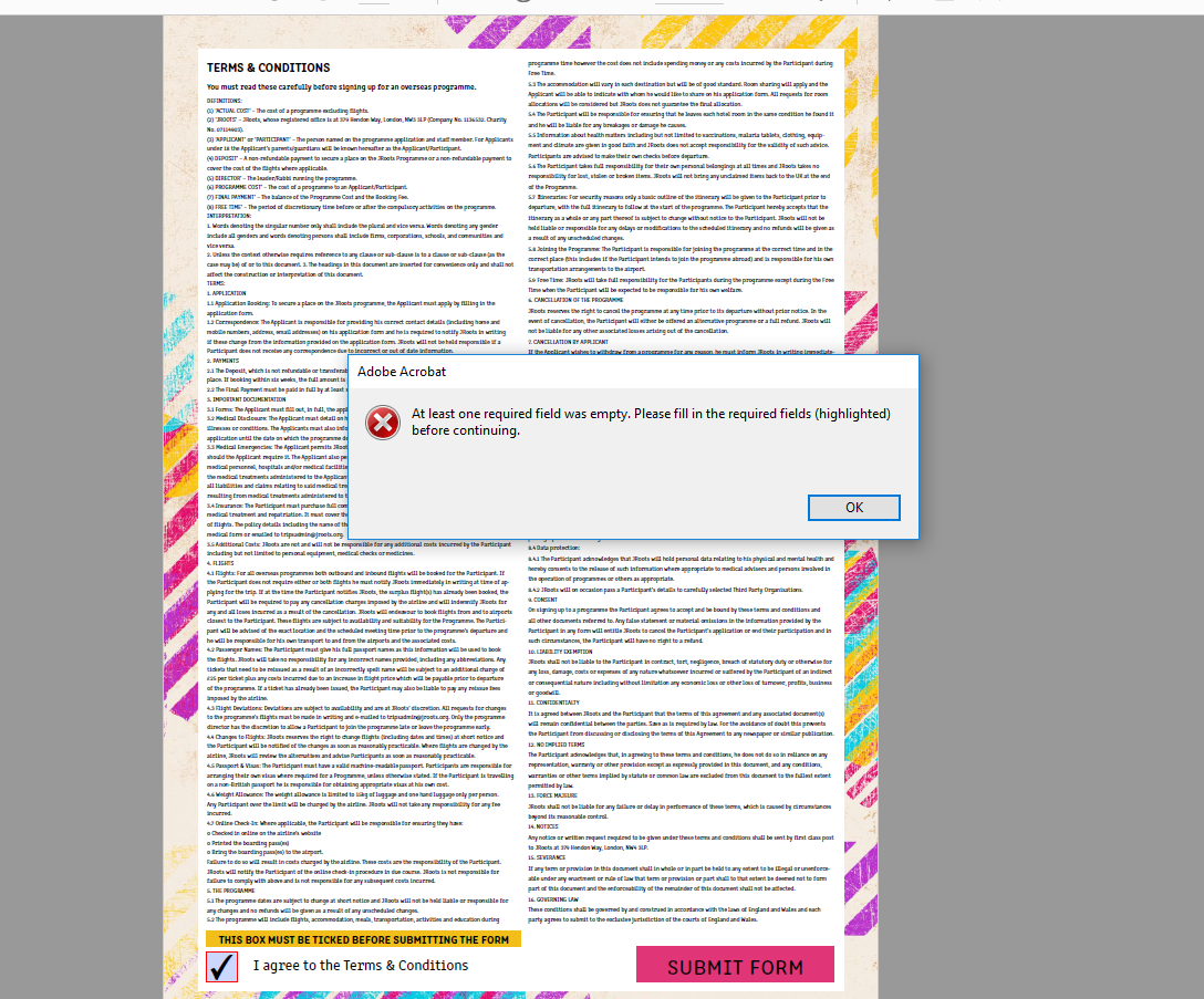 PDF form created in InDesign allows missing mandat... - Adobe Product ...
