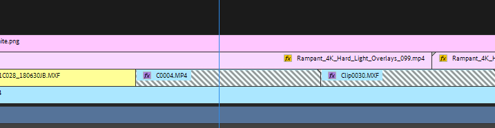 Solved: strange diagonal lines on the clip- cant see foota... - Adobe Community - 10579584
