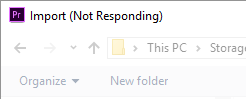 Solved: Import > Not Responding (Hang) - Adobe Product Community - 10553966