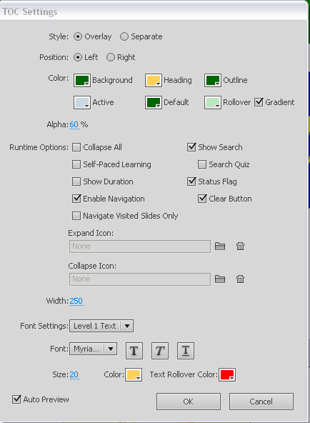 Changing TOC Fonts in Captivate 5.5 - Adobe Community - 4477925