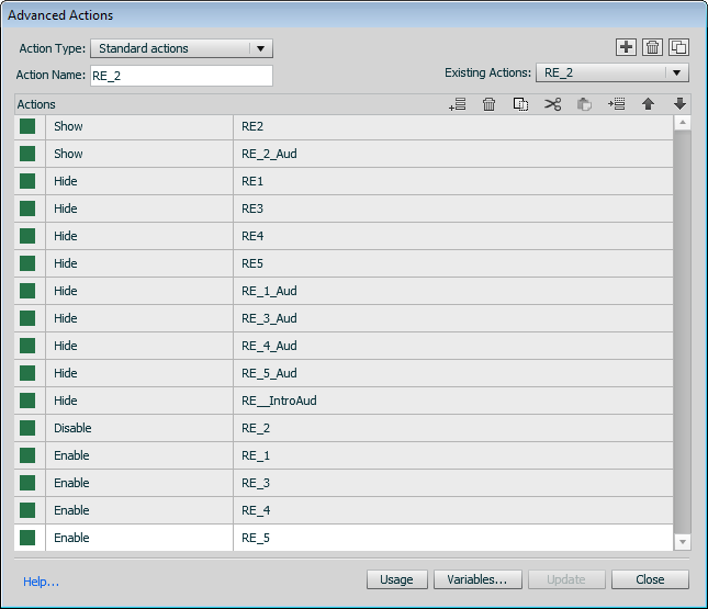Using Advanced Action from CP 5 to CP 6. - Adobe Community - 4477299