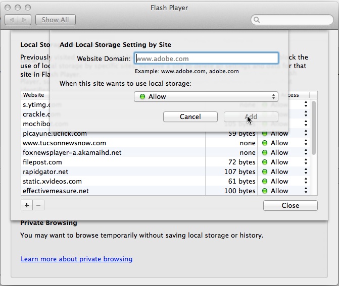 Need to stop "Adope Flash Player settings" pop-ups... - Adobe Product ...