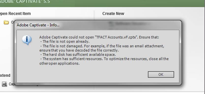 Receiving Project Has Expired Message In Lms Adobe Product