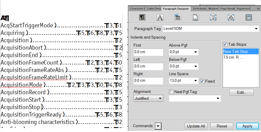 Solved: how to add tab before separator placeholder (1,2-3... - Adobe Product Community - 6290104