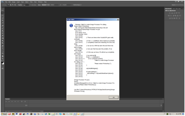 Image Processor Pro 2.3.1 is crashing - Adobe Community - 6671254