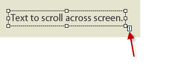 Solved: How to make text scroll across entire screen - Adobe Product ...